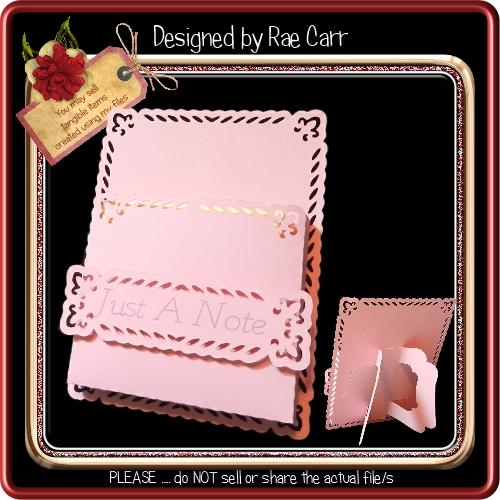 896 Post It Note Holder Card - So Fontsy