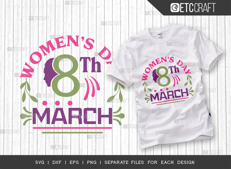 8th March Womens Day SVG Cut File, Womens Day Svg, Girl Power, Strong ...