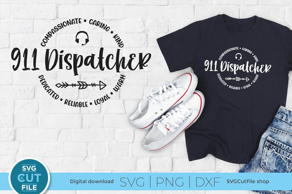 911 Dispatcher svg with round circle design - So Fontsy