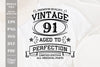 91st Birthday SVG, Vintage Birthday, limited edition svg, funny ...