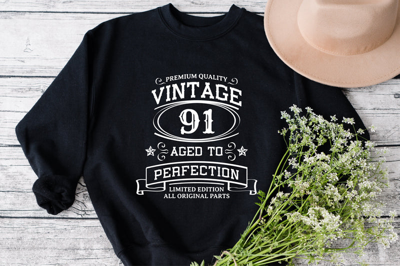 91st Birthday SVG, Vintage Birthday, limited edition svg, funny ...