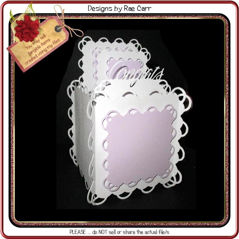 937 Scalloped Box Greeting Card - So Fontsy