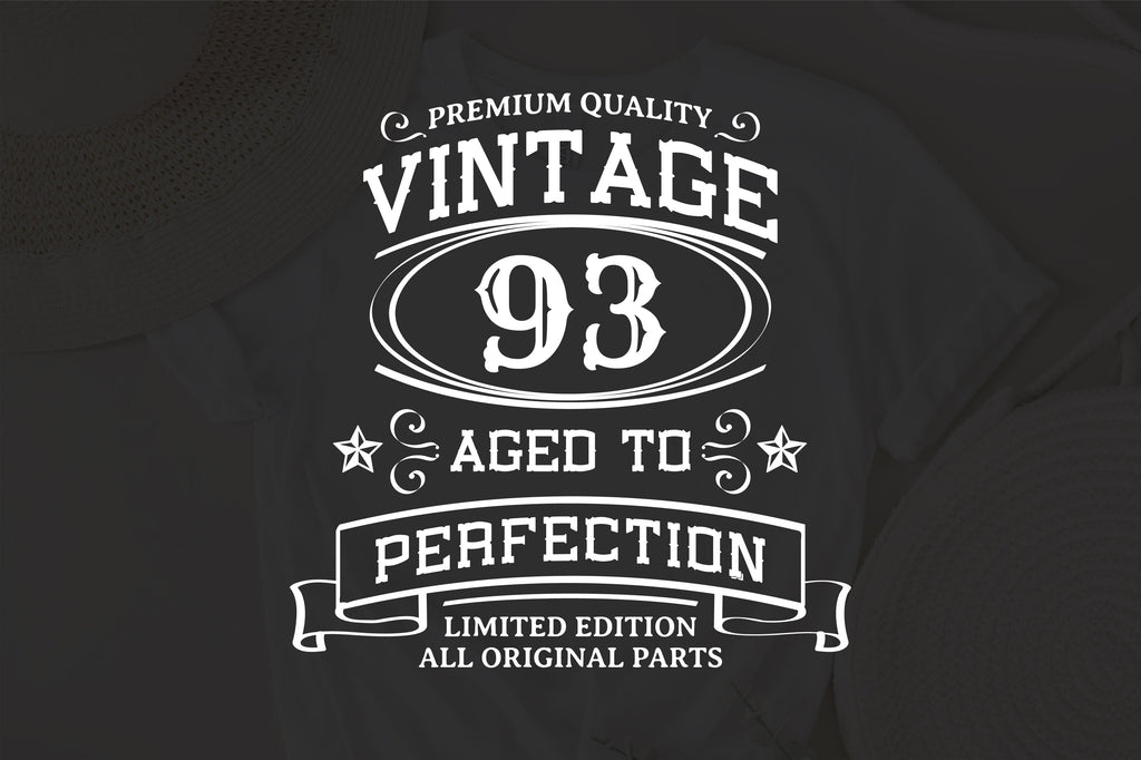 93rd Birthday SVG, Vintage Birthday, limited edition svg, funny ...
