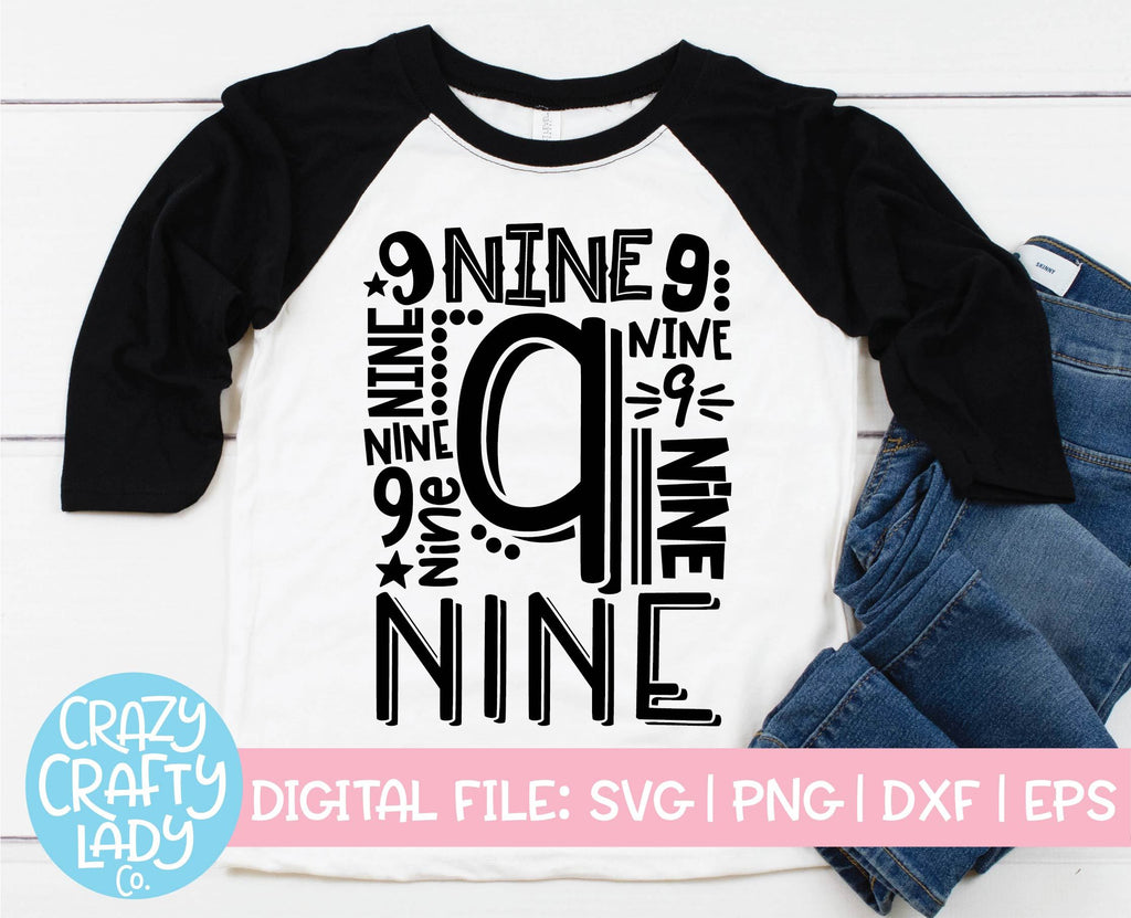 9th Birthday Collage | SVG Cut File - So Fontsy