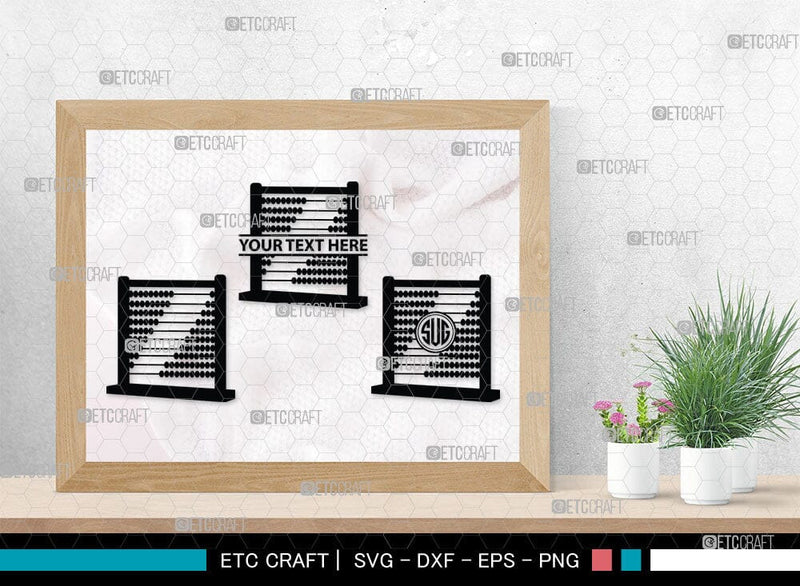 Abacus Monogram, Abacus Silhouette, Abacus SVG Cut Files, Mathematics ...