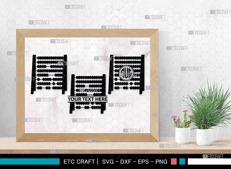Abacus Monogram, Abacus Silhouette, Abacus SVG Cut Files, Mathematics ...