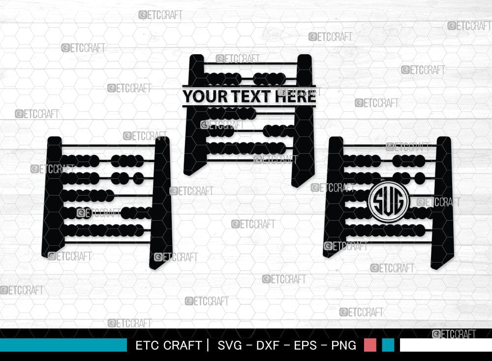 Abacus Monogram, Abacus Silhouette, Abacus SVG Cut Files, Mathematics ...