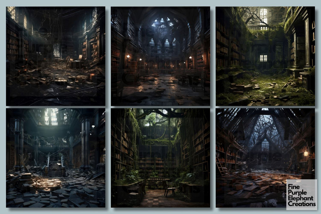 Abandoned Library | Creepy Background - So Fontsy