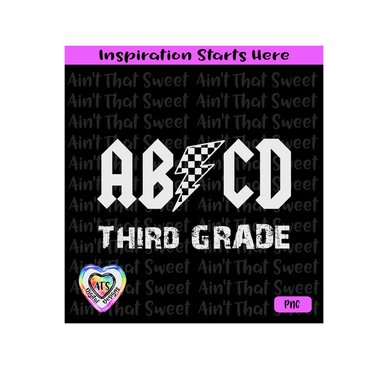 ABCD Third Grade | Lightning Bold | Racing Flag Pattern - Transparent ...