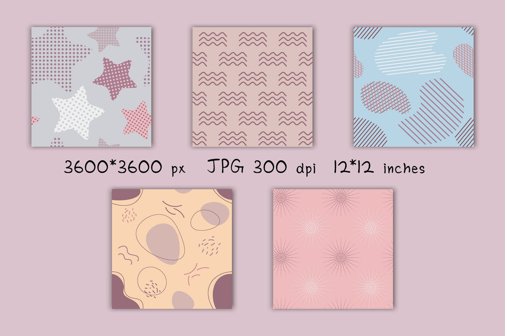 Abstract Digital Paper Pack | JPG Patterns collection - So Fontsy