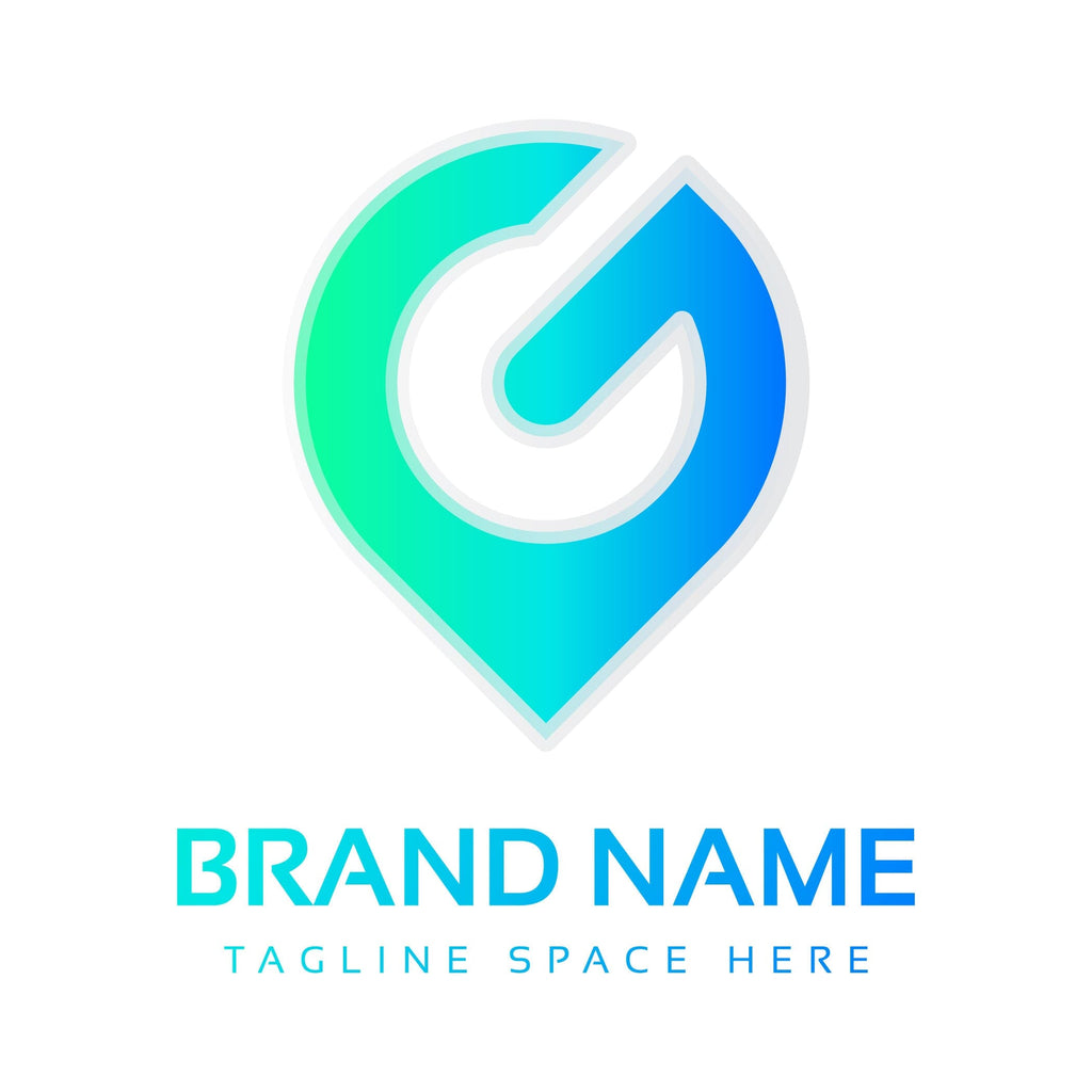 Abstract G logo with location design illustration - So Fontsy