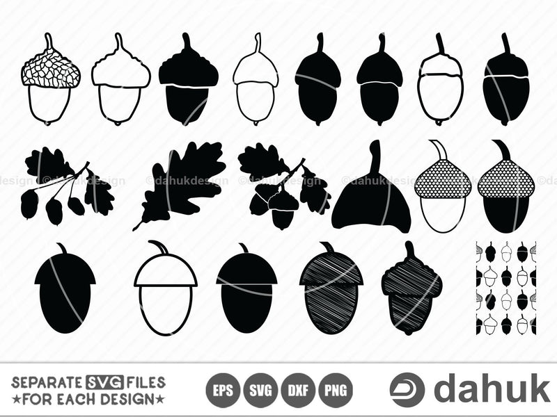 Acorn template svg, Acorn svg, Acorn Pattern svg, Cut file, for ...