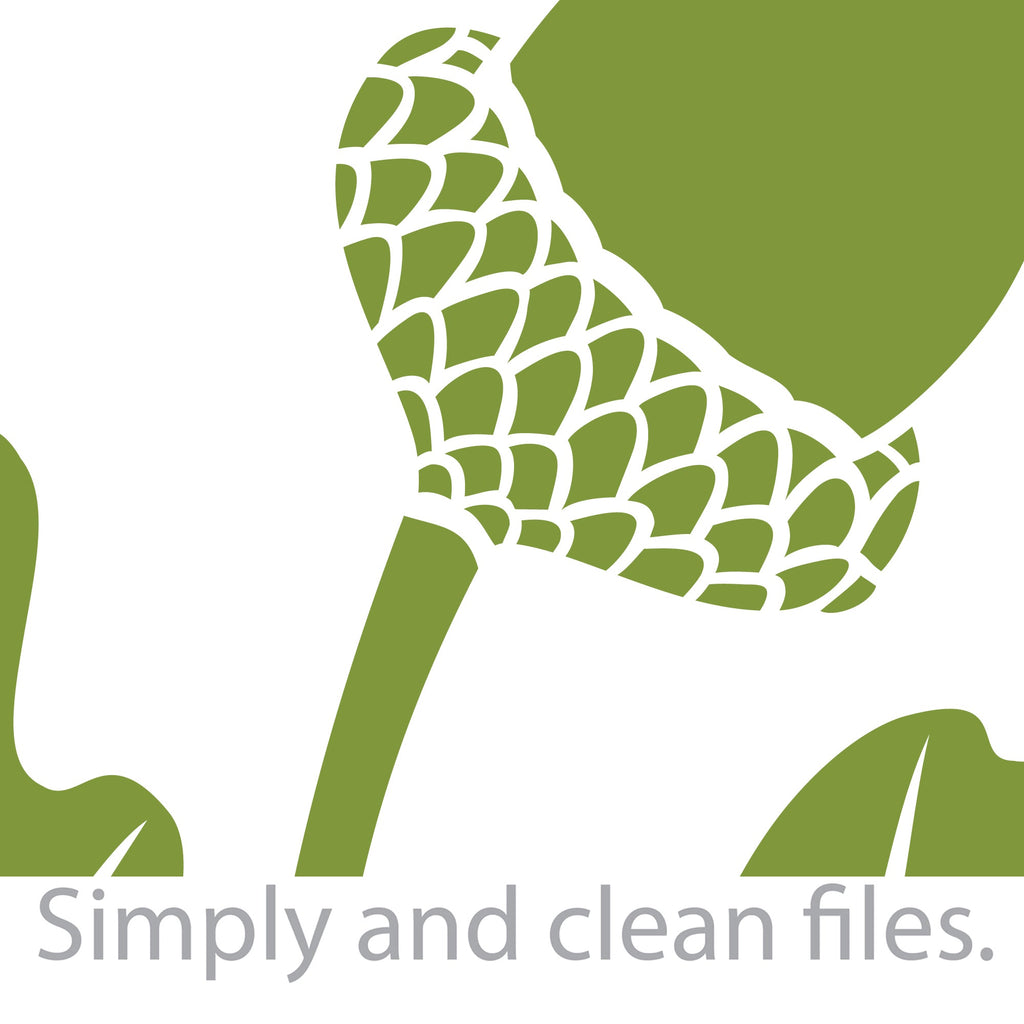 Acorn with leaf. Cut files for Cricut. Clip Art silhouettes (eps, svg ...