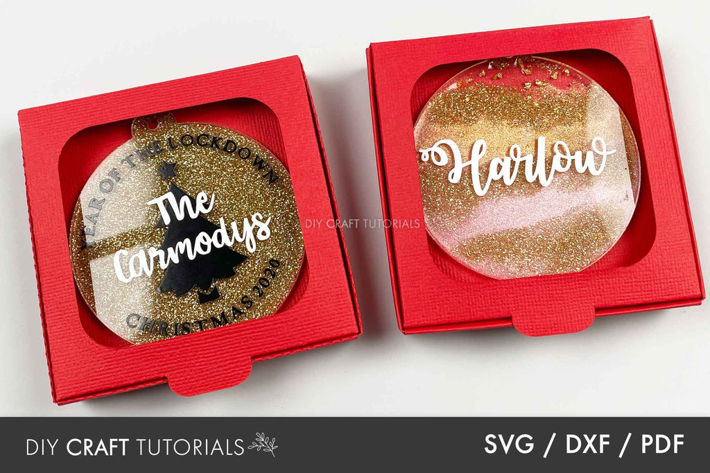 Acrylic Ornament Box svg - Christmas Ornament Box SVG - So Fontsy