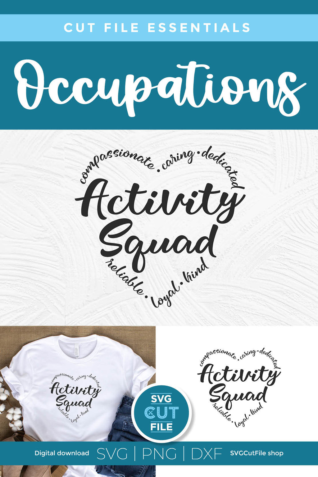 Activity Squad SVG with heart - So Fontsy