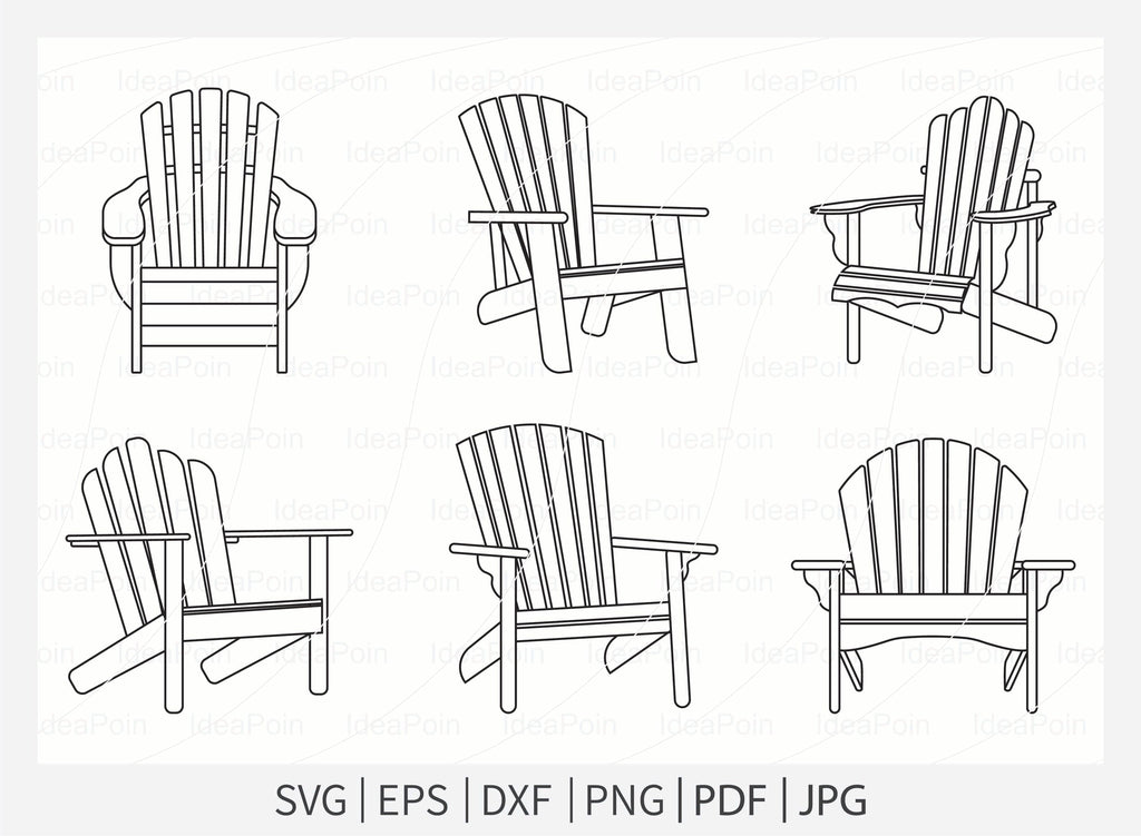 Adirondack Chair svg, Beach Chair svg, mountain chair, adirondack chair ...