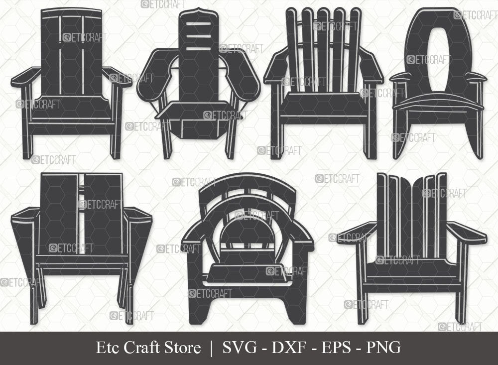 Adirondack Chair SVG, Chair Silhouette, Chair Svg, Beach Chair Svg ...