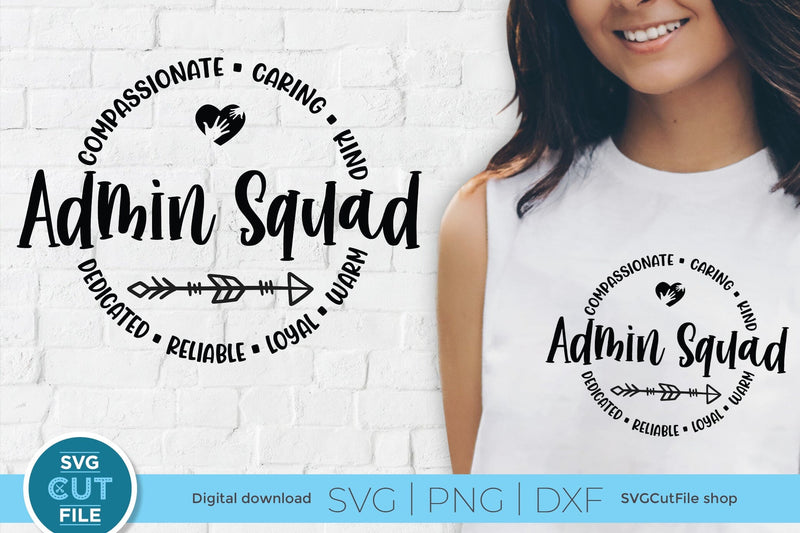 Admin squad svg for the whole administrative team staff or crew - So Fontsy