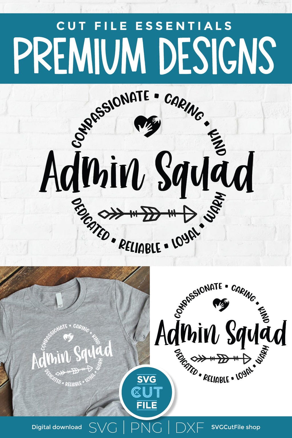 Admin squad svg for the whole administrative team staff or crew - So Fontsy