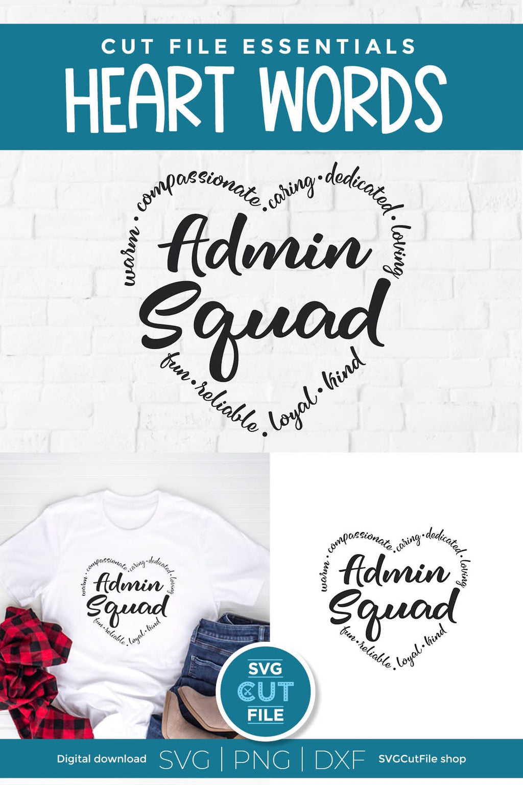 Admin squad svg for the whole administrative team tribe or crew - So Fontsy