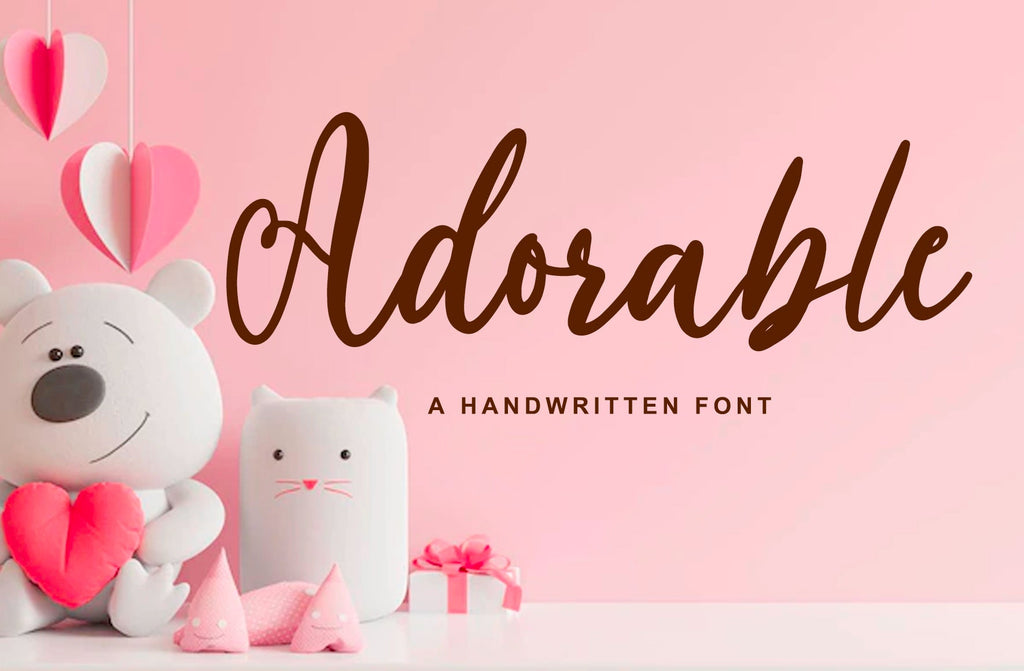 Adorable - Handwritten font - So Fontsy