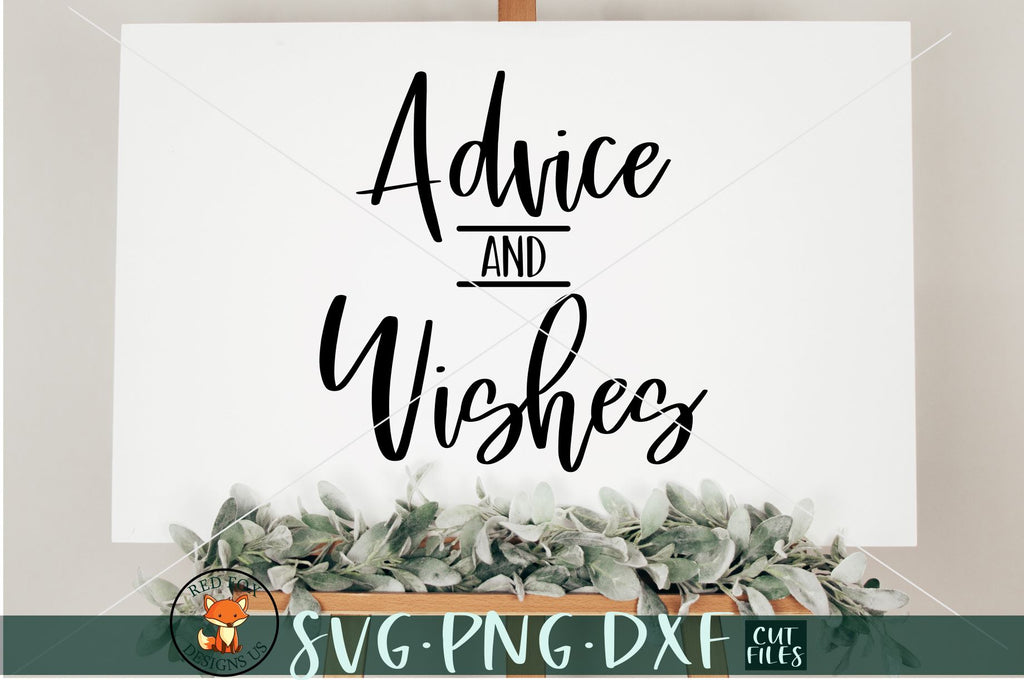Advise and Wishes SVG | Wedding SVG - So Fontsy