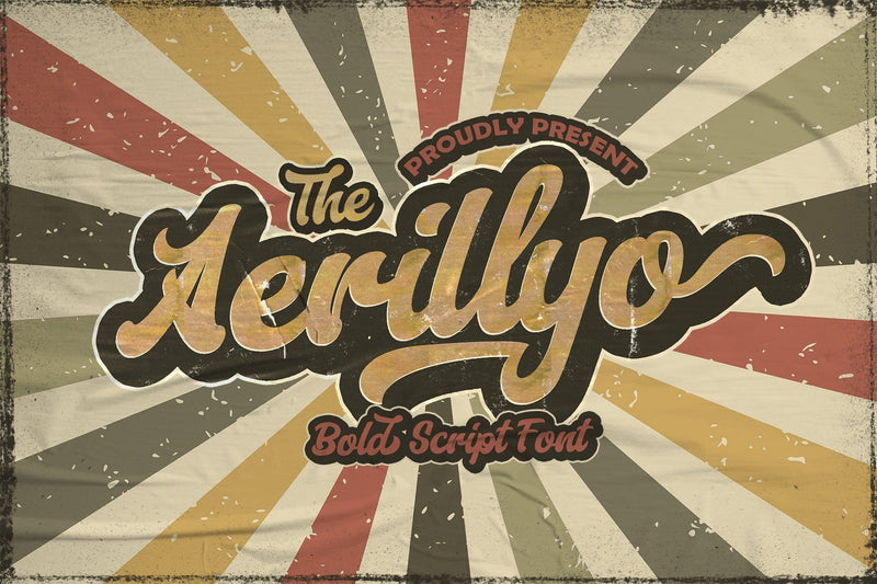 Aerillyo - Retro Bold Script Font - So Fontsy