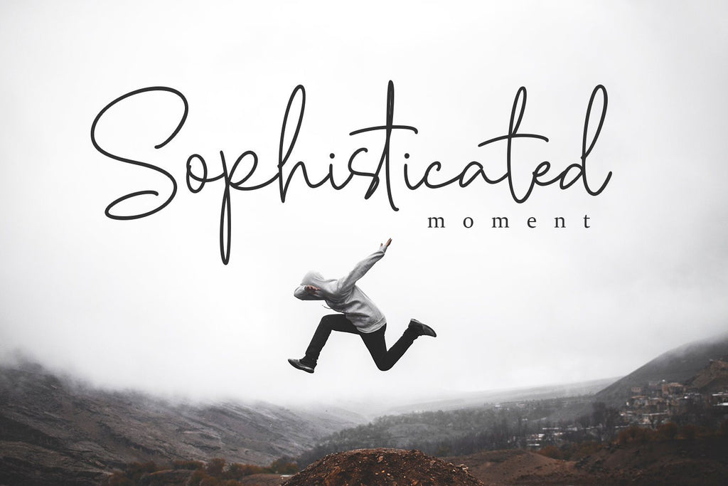 Aesthetic - Monoline Calligraphy Font - So Fontsy