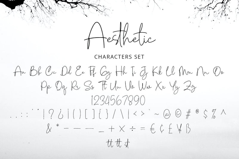 Aesthetic - Monoline Calligraphy Font - So Fontsy