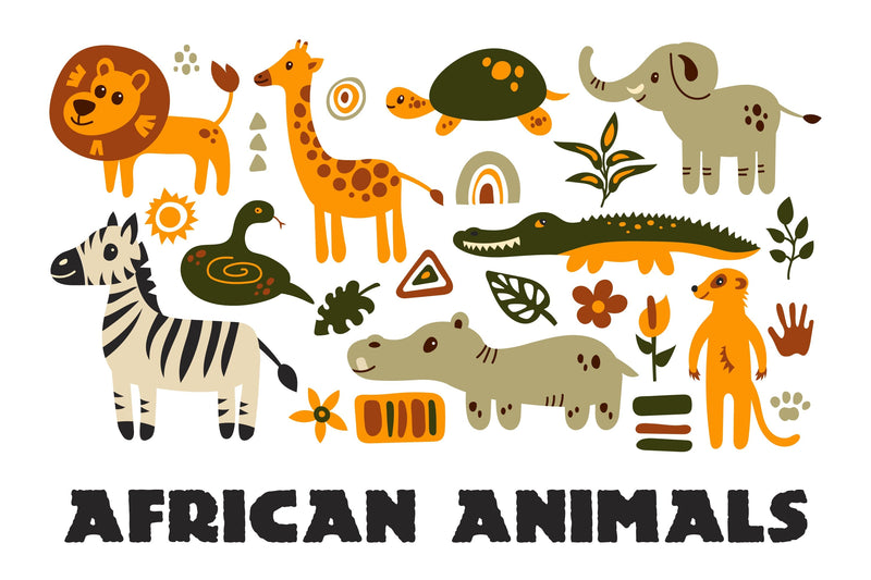 African Animals Clipart - So Fontsy