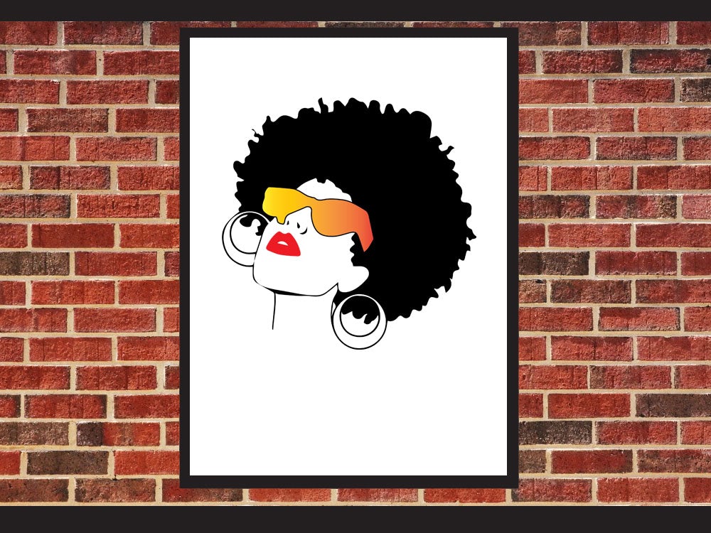 Afro African Girl Svg - So Fontsy