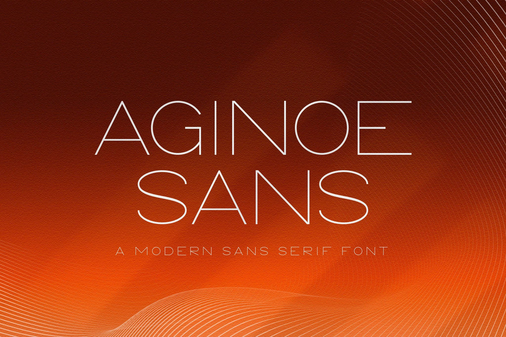 Aginoe - Modern Sans Serif Font - So Fontsy