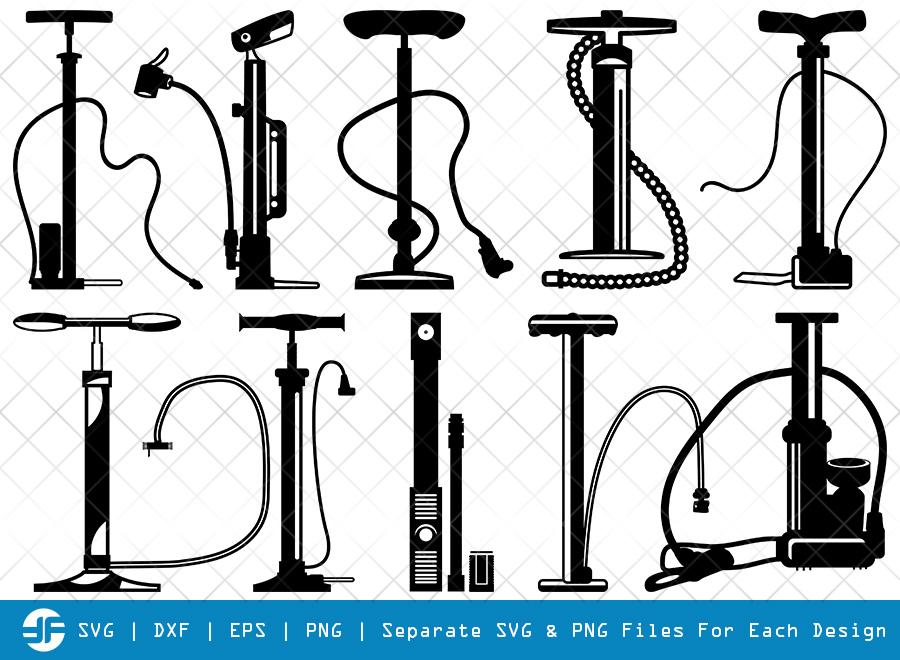 Air Pump SVG Cut Files | Pump SVG | Silhouette Bundle - So Fontsy