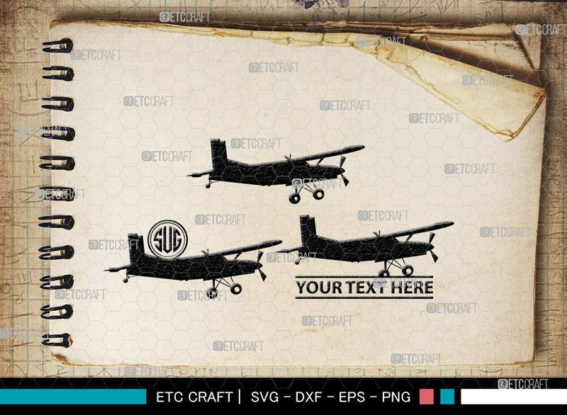 Airplane Monogram, Airplane Silhouette, Airplane SVG, Plane Svg, Air ...