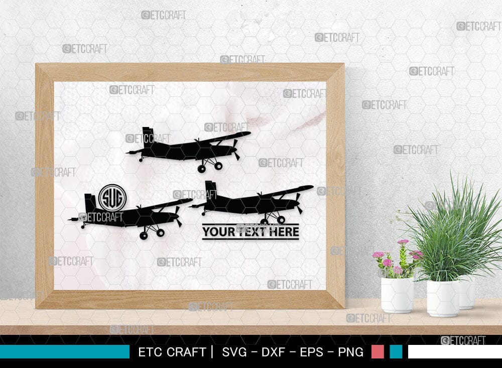 Airplane Monogram, Airplane Silhouette, Airplane SVG, Plane Svg, Air ...