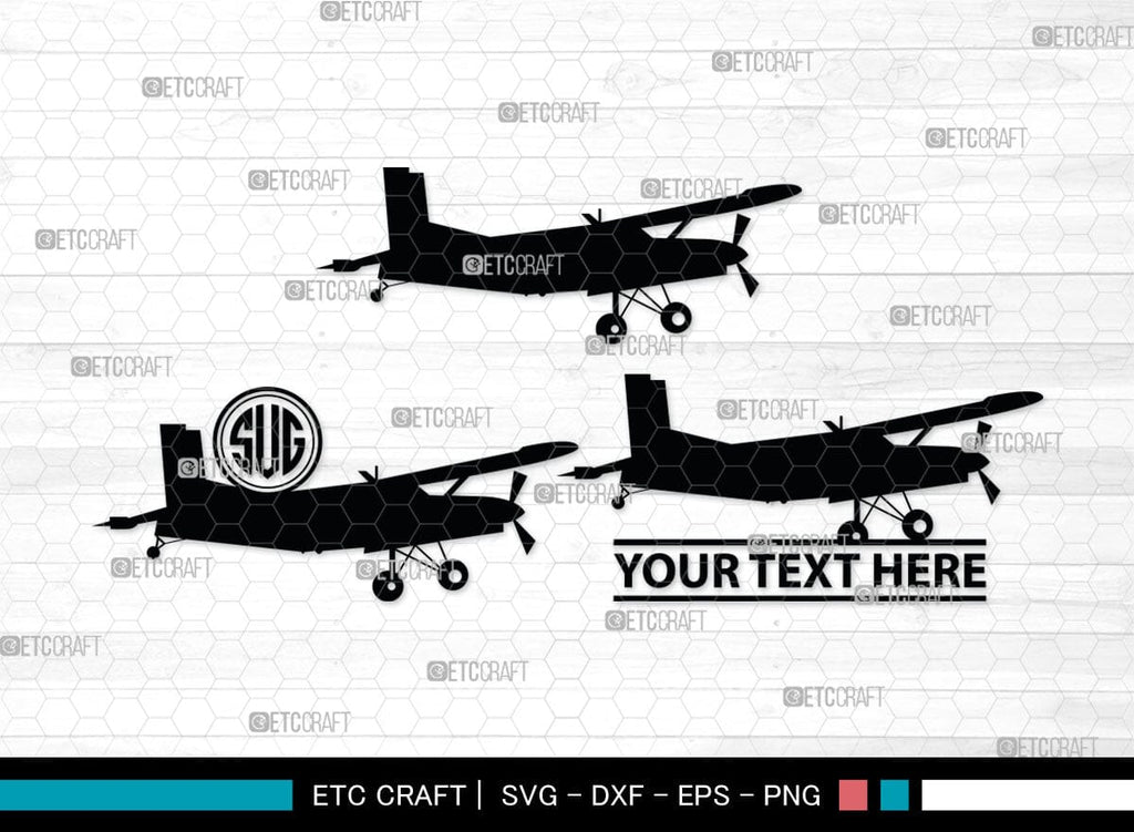 Airplane Monogram, Airplane Silhouette, Airplane SVG, Plane Svg, Air ...