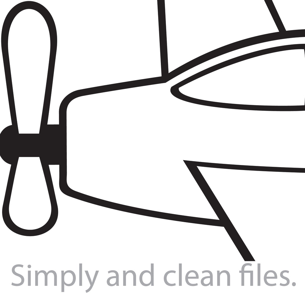Airplane (plane). Cut files for Cricut. Clip Art (eps, svg, pdf, png ...