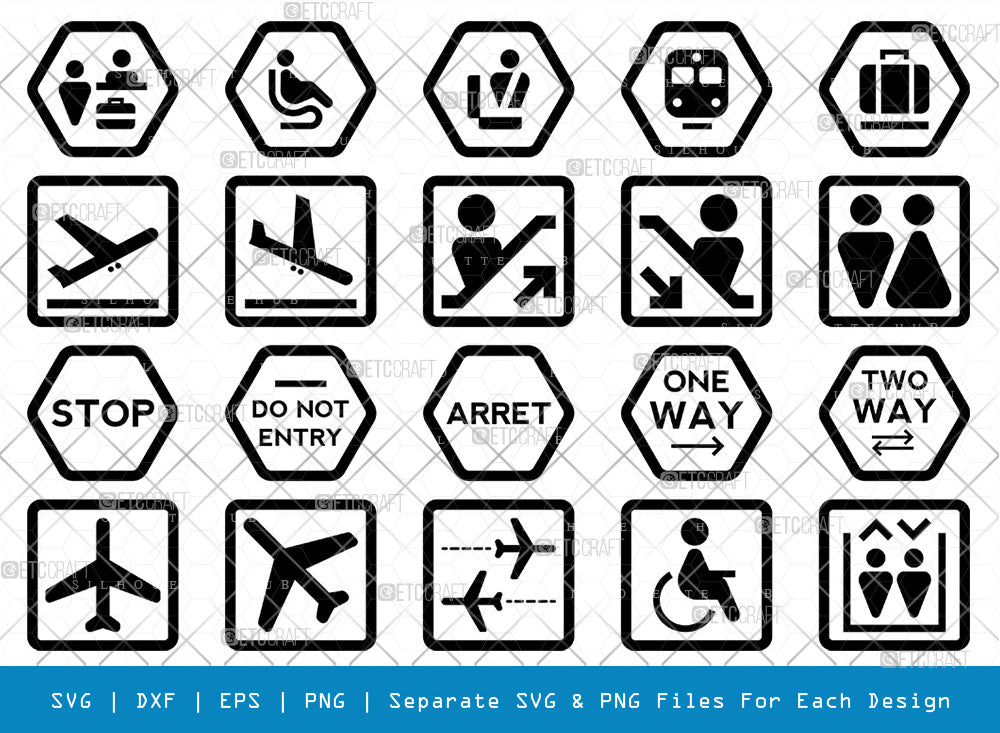 Airport Sign SVG, Airport Sign Silhouette, Infomation Sign Svg, Airbus ...