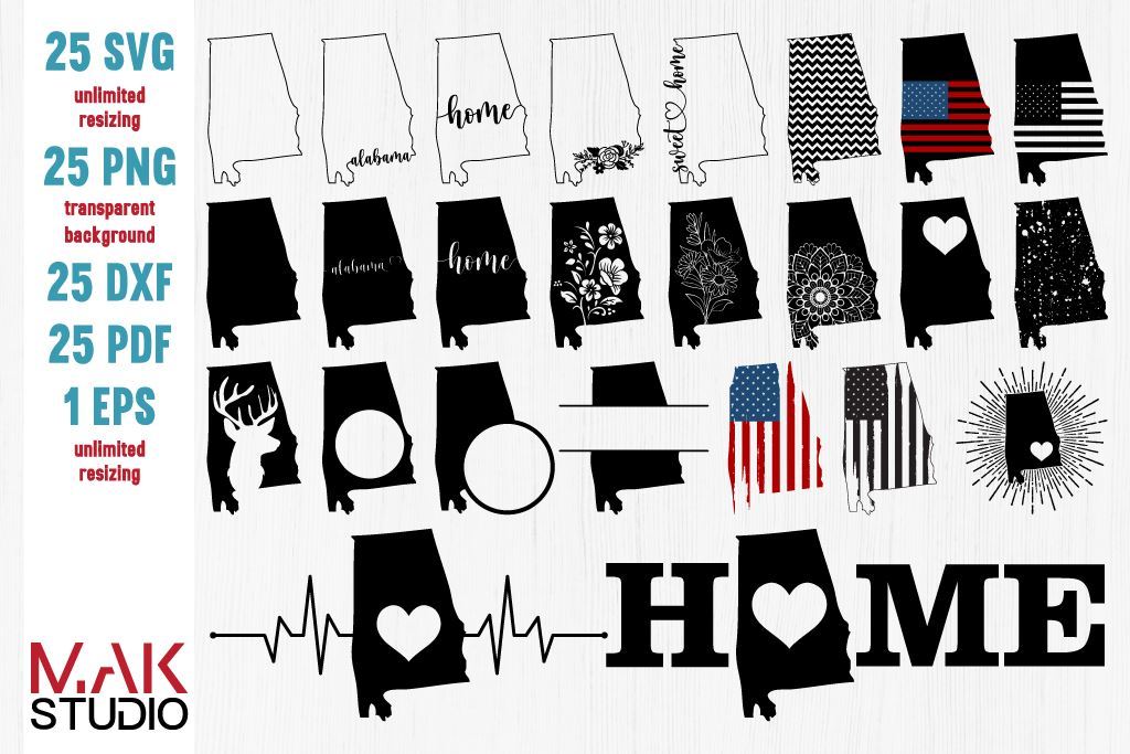 Alabama svg bundle - Alabama bundle svg - Alabama svg - Alabama state ...