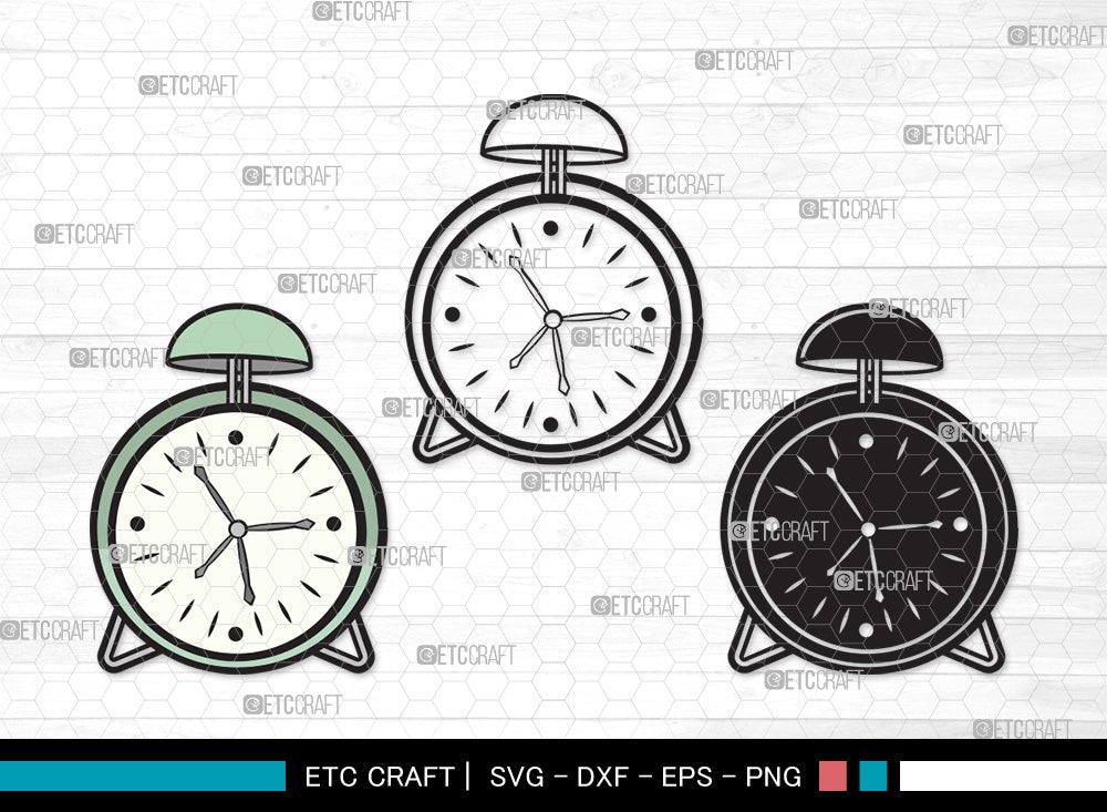 Alarm Clock SVG Cut File | Alarm Svg | Clock Svg | Time Svg | Morning ...