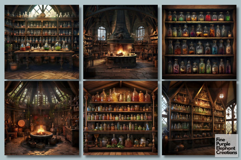 Alchemist School | Halloween Fantasy Background - So Fontsy