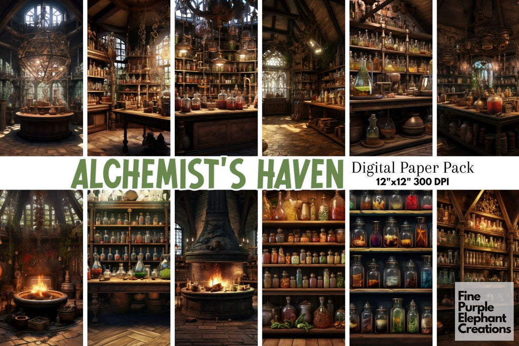 Alchemist School | Halloween Fantasy Background - So Fontsy