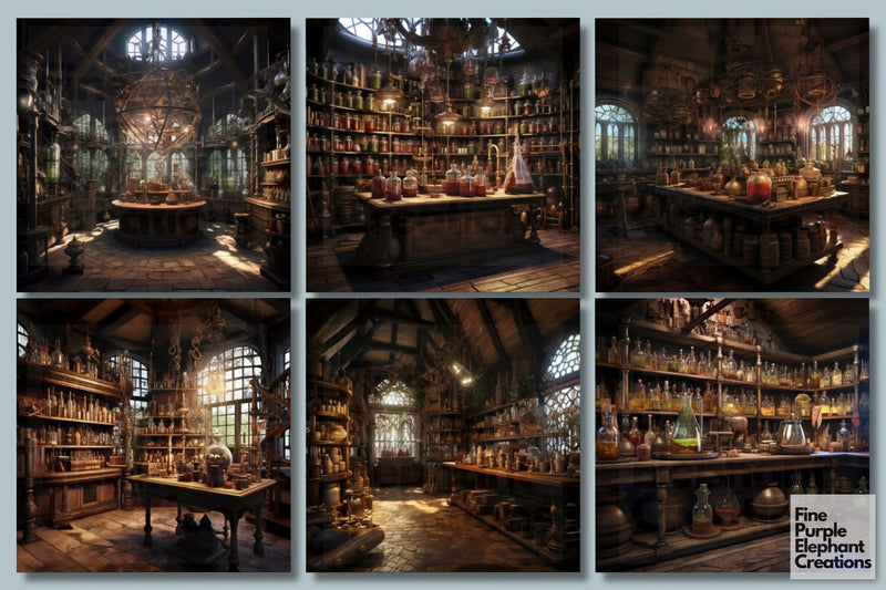 Alchemist School | Halloween Fantasy Background - So Fontsy