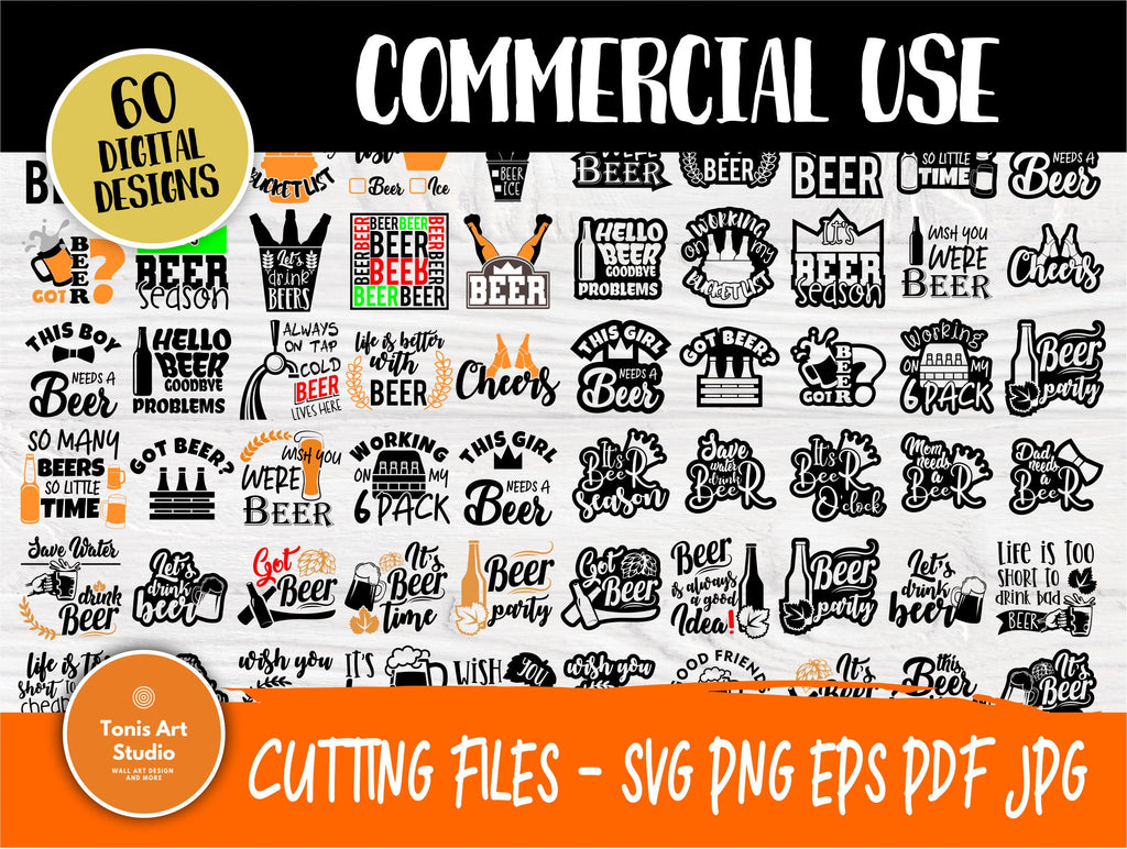 Alcohol SVG Bundle, Beer Shirt Svg, Drinking Svg - So Fontsy