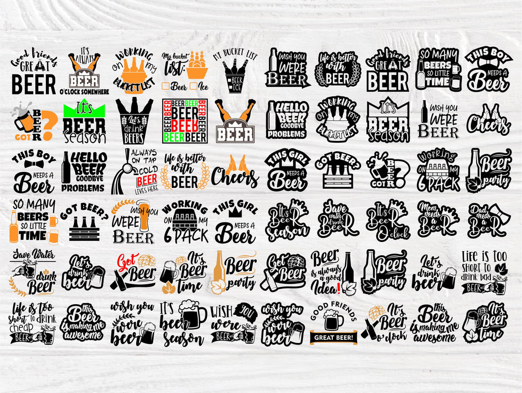 Alcohol SVG Bundle, Beer Shirt Svg, Drinking Svg - So Fontsy