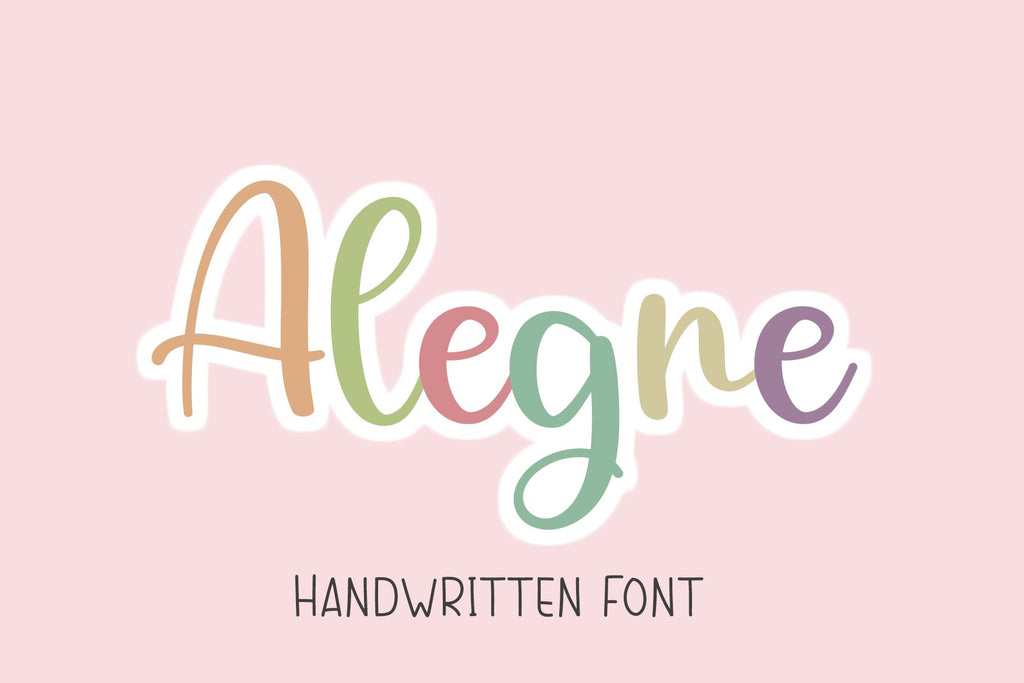 Alegre - handwritten font - So Fontsy