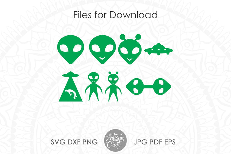 Alien keychain SVG, alien face | So Fontsy