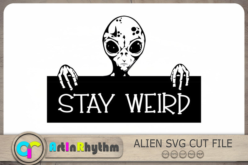 Alien SVG Cut File, UFO SVG - So Fontsy