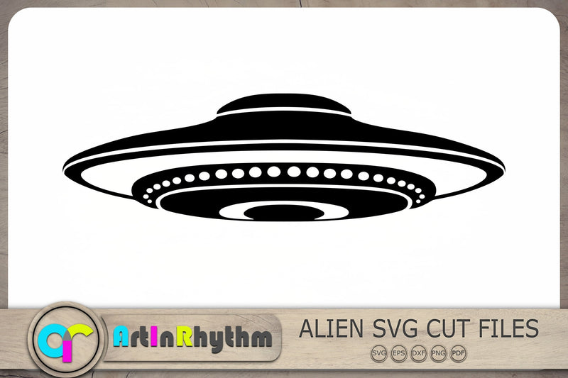 Alien SVG, UFO SVG, Alien SVG Cut File, Spaceship SVG - So Fontsy