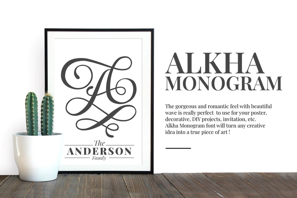 Alkha Monogram Font - So Fontsy